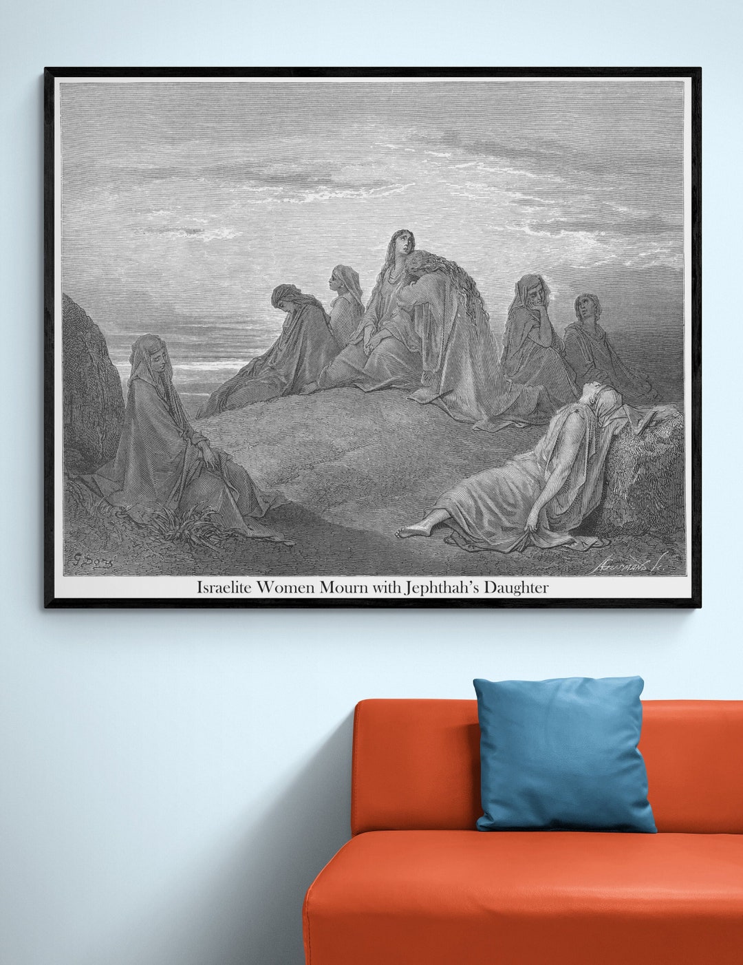 Israelite Women Mourn With Jephthahs Daughter Gustave Dore Antique ...