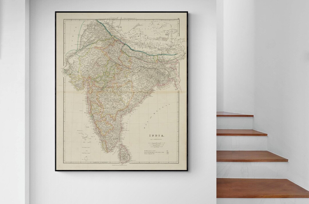 1832 Map of India Historical Asian Geography Antique Cartography Indian ...