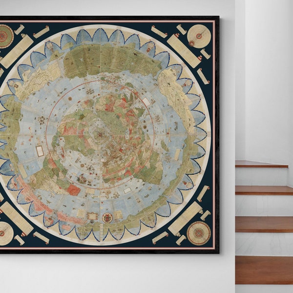 Real Flat Earth Map - Etsy