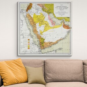 1918 Sunni and Shia Islam Population Map of Arabia – Historic ...