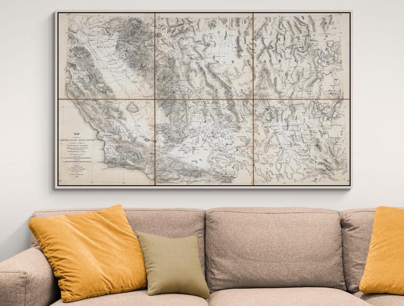 1892 Scientific Map of Death Valley – Historic U.S. Geological Survey ...