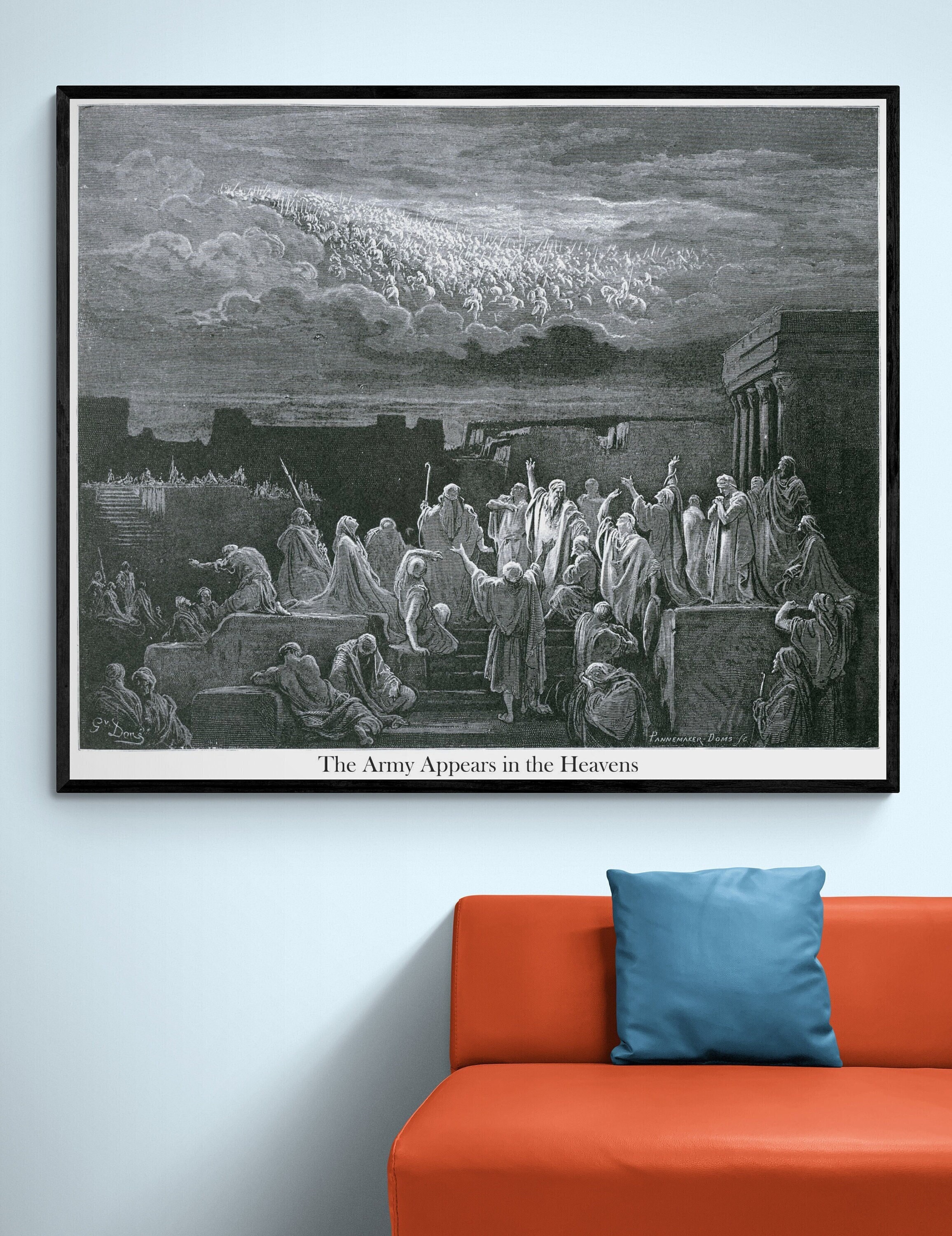 The Army Appears in the Heavens Gustave Dore Antique Christianity Apocrypha Book of Maccabees ...