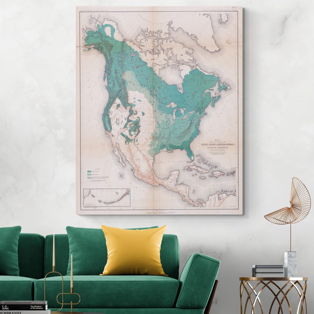 1884 Forest Map of North America – Historic Botanical Cartography ...