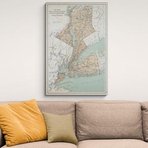 1895 County Map of Kings, Queens, Richmond, Rockland, Westchester ...