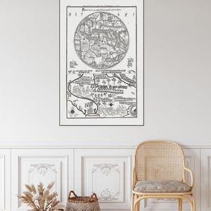 1450 Cardinal Borgia World Map Medieval Mappa Mundi Cartography History ...