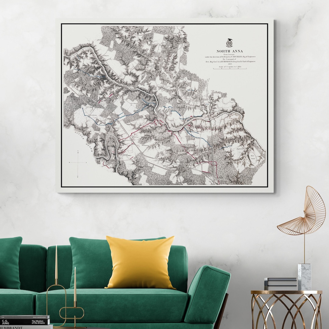 Map of the 1864 Civil War Battle of North Anna – Virginia Battlefield ...