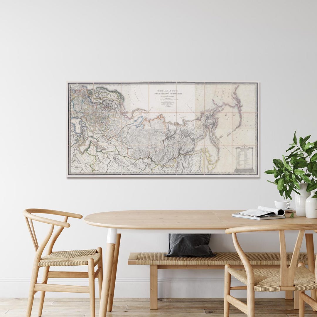 1809 Map of Russia Russian Empire History Antique Cartography Decor ...