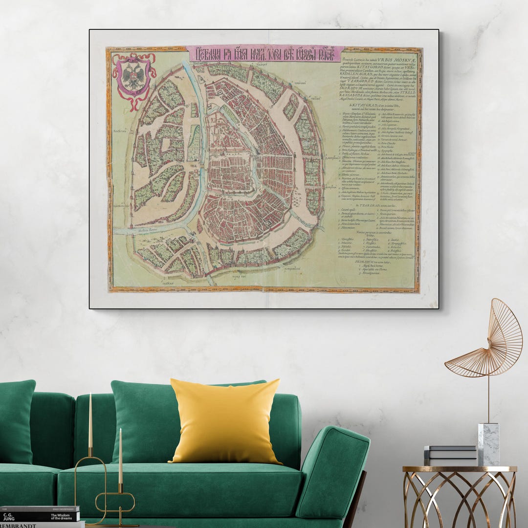 1613 Map of Moscow Russia – Historical Russian Empire Cartography ...