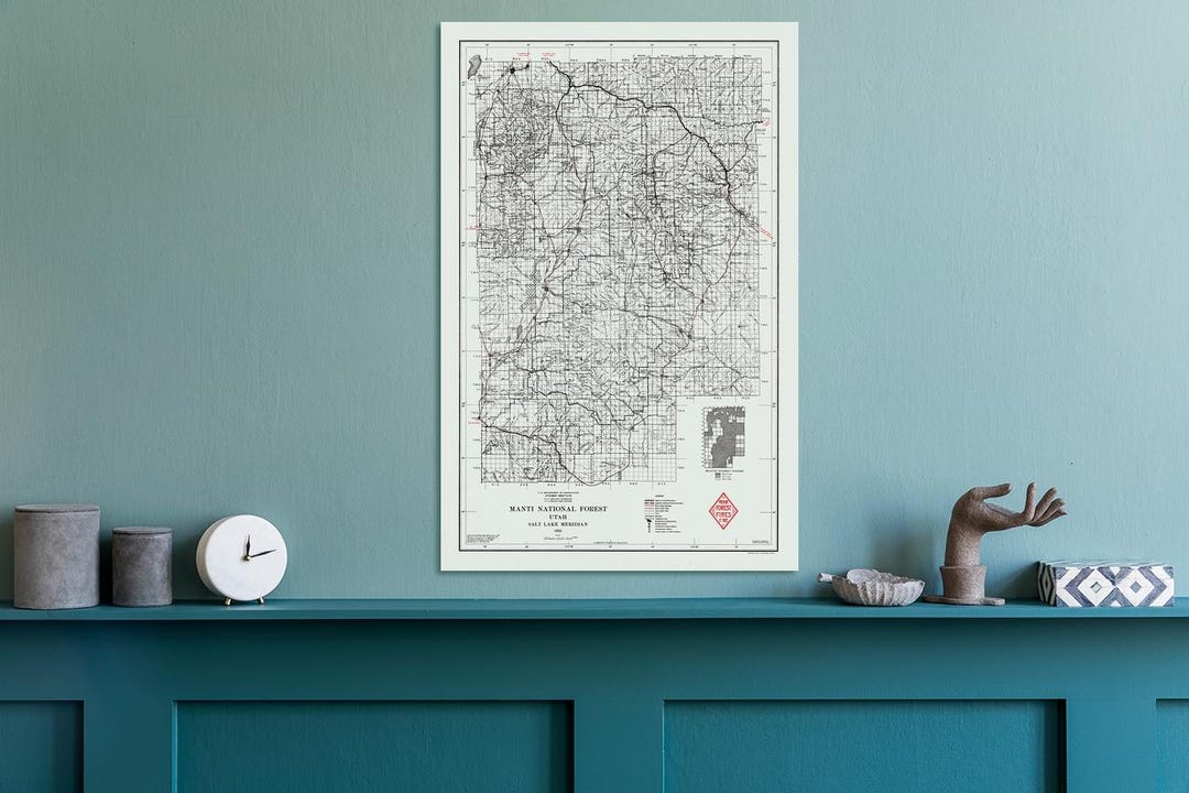 1931 Topographical Map of Manti National Forest Historical American ...
