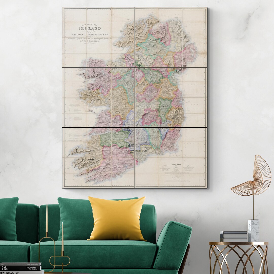 1839 Geological Map of Ireland – Early Geological Survey Depicting Rock ...