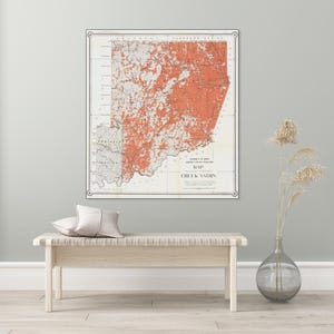 1901 Map of Creek Nation Indian Territory Native American Geography ...