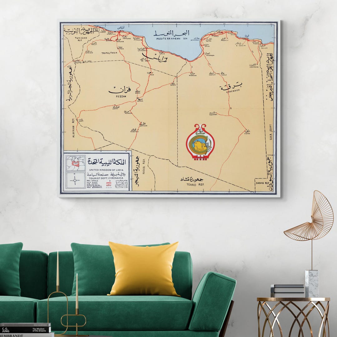 1960 Map of the United Kingdom of Libya – Post-independence North ...