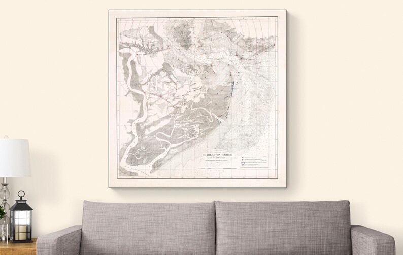 1863 Military Map of Charleston Harbor – Detailed Civil War Era Map ...