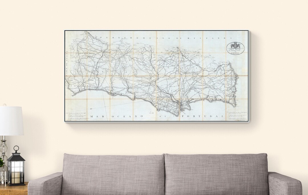 1808 Military Map of Portugal Issued During Peninsular War Napoleonic ...