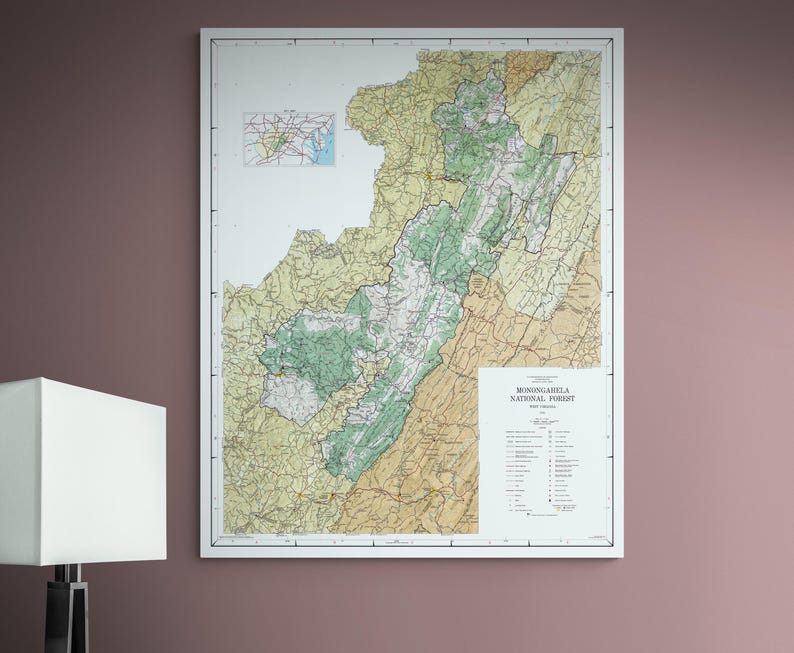 1970 Map of Monongahela National Forest, West Virginia – Topographic ...