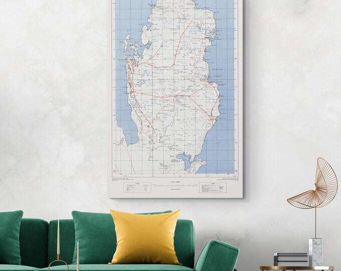 Qatar Map - Etsy Canada
