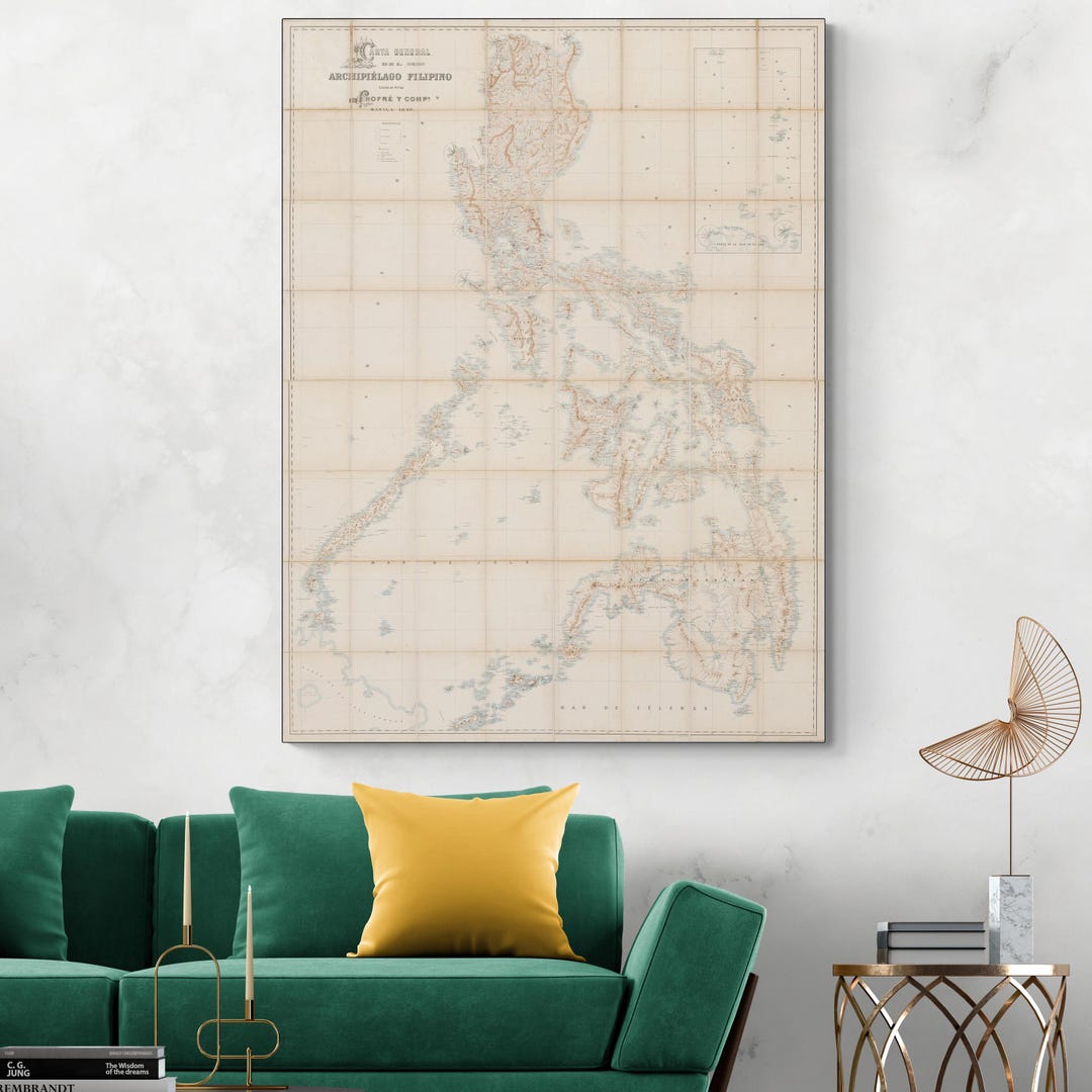 1897 Map of the Philippines Philippine Islands Filipino Cartography ...