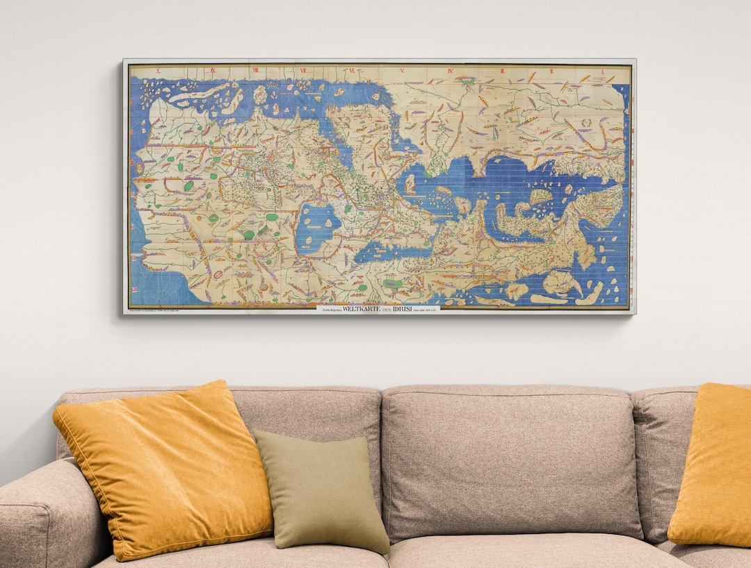 1152 Tabula Rogeriana by Al-idrisi – Medieval Islamic Map of the Known ...