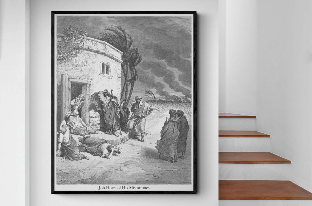 Job Hearing of His Ruin Gustave Dore Antique Christianity Book - Etsy