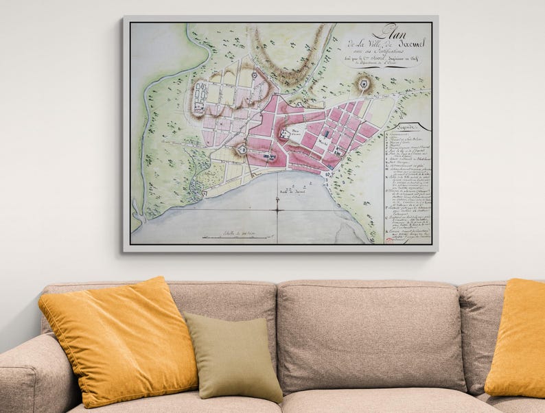 1799 Map of Jacmel Haiti – Colonial-era Caribbean Port Map Showing ...