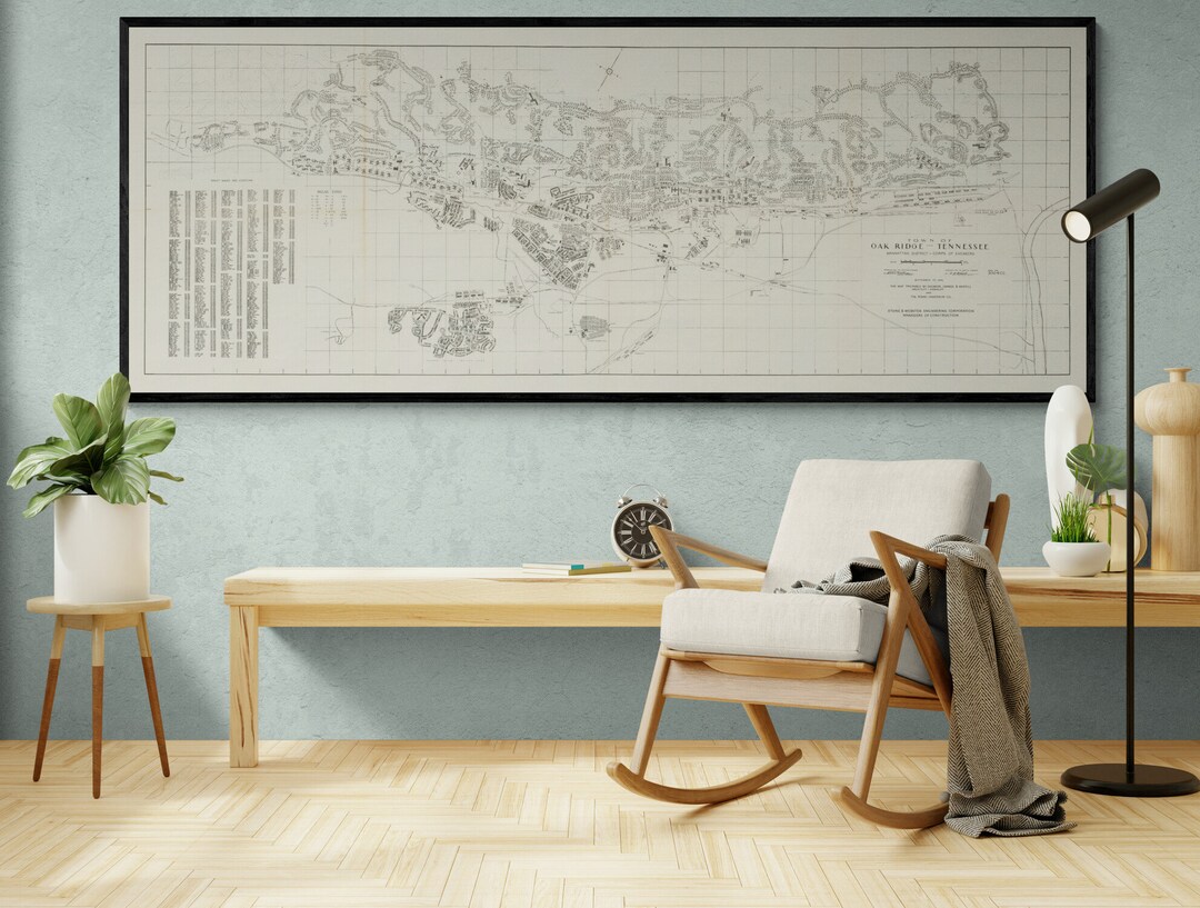 Map of Oak Ridge Tennessee WW2 Manhattan Project Atomic Nuclear Bomb ...