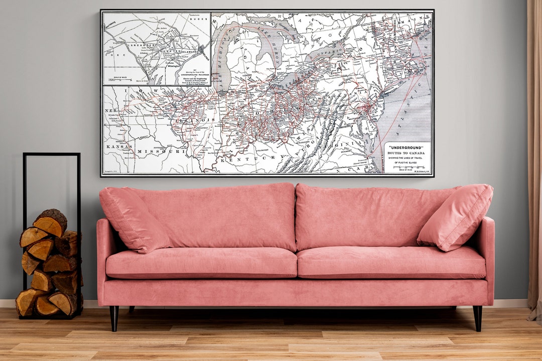 Map of the Underground Railroad Road to Freedom Harriet Tubman African ...