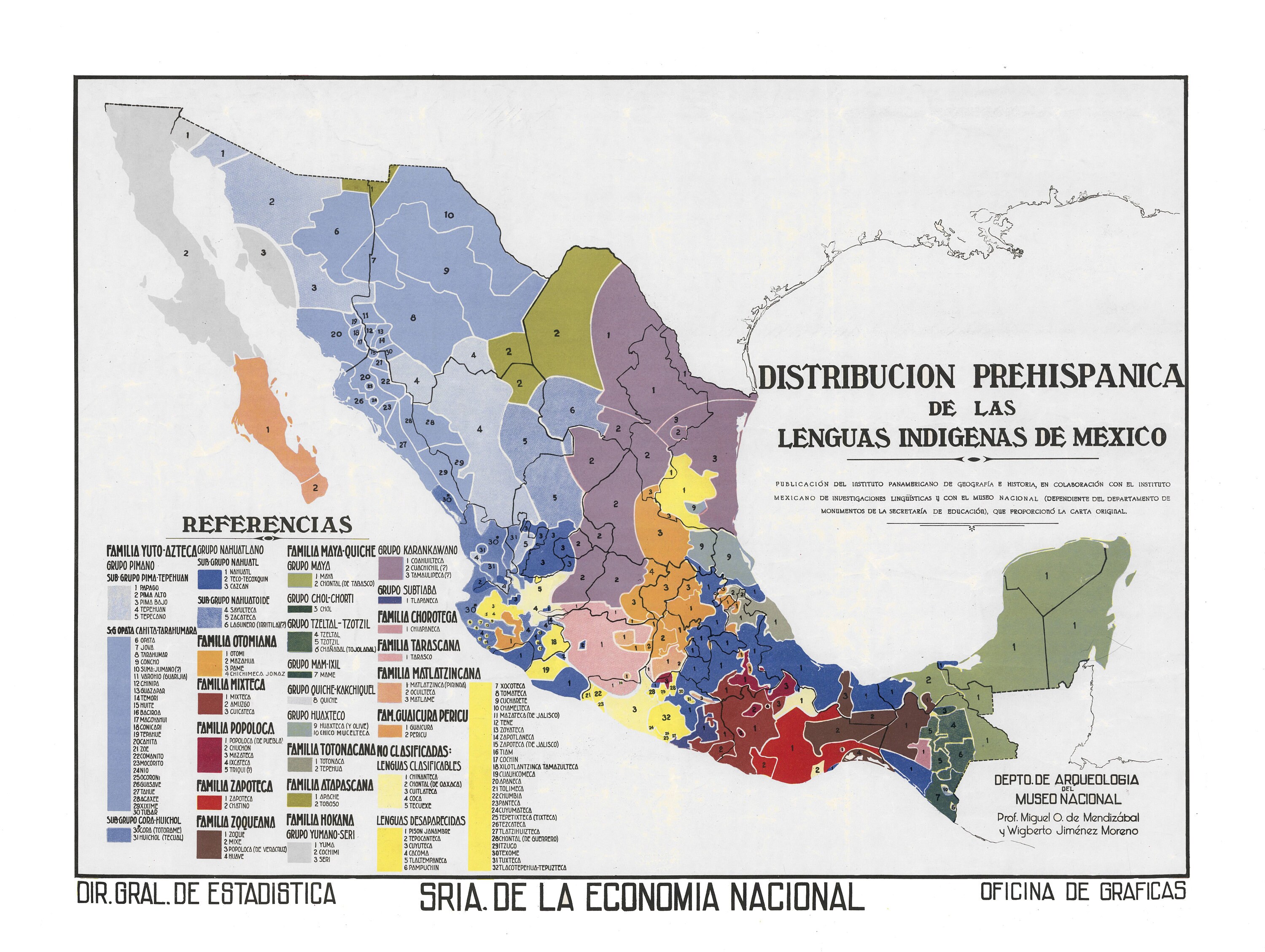 Map of Indigenous Mexican Languages History Antique Ancient Linguistic ...