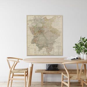 1810 Map of Confederation of the Rhine French Empire Napoleonic Europe ...