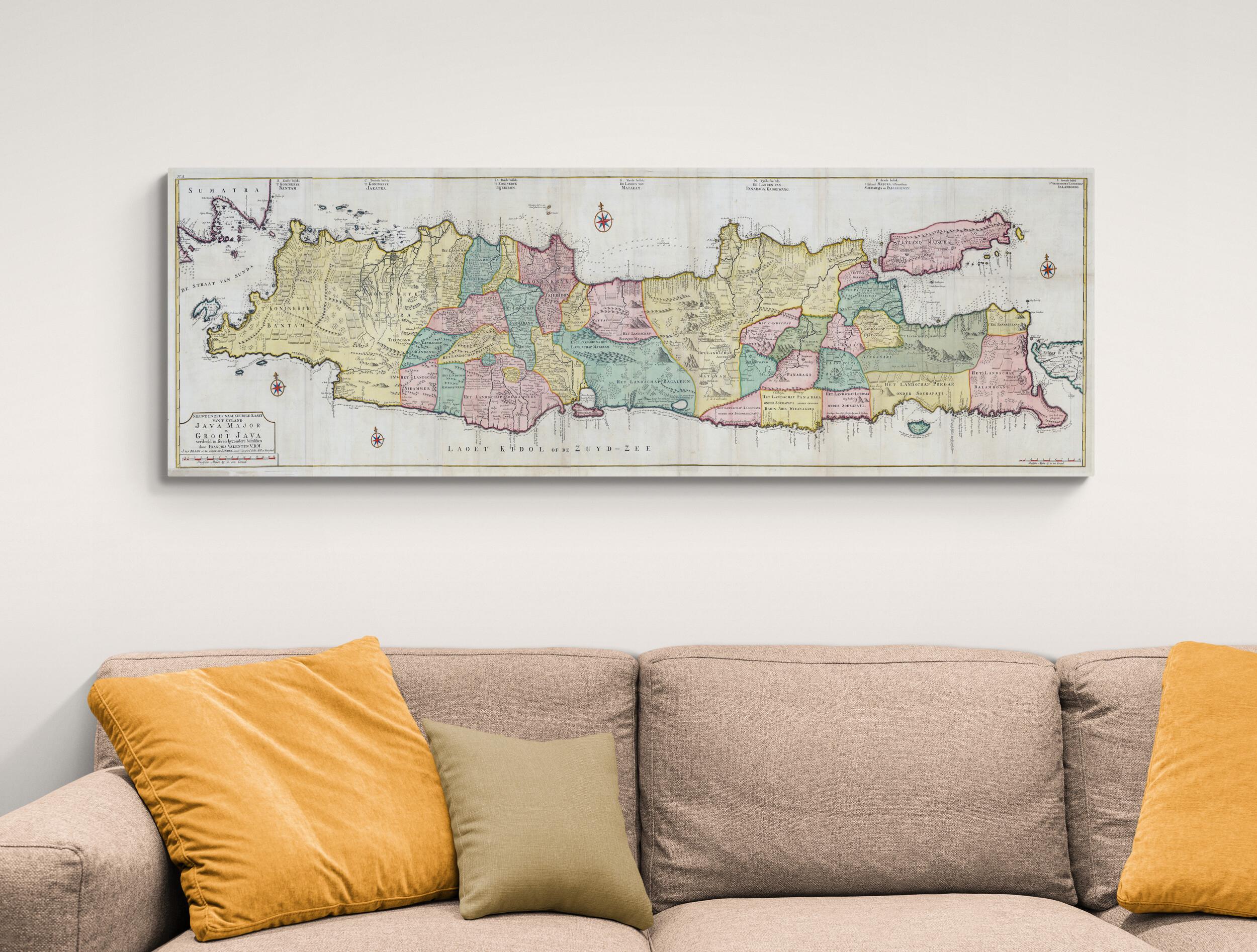 1728 Dutch Map of Java – Early Colonial East Indies Cartography Showing ...