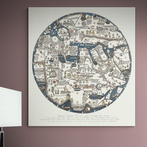 15th Century Borgia Mappa Mundi – Medieval World Map Showing Biblical ...