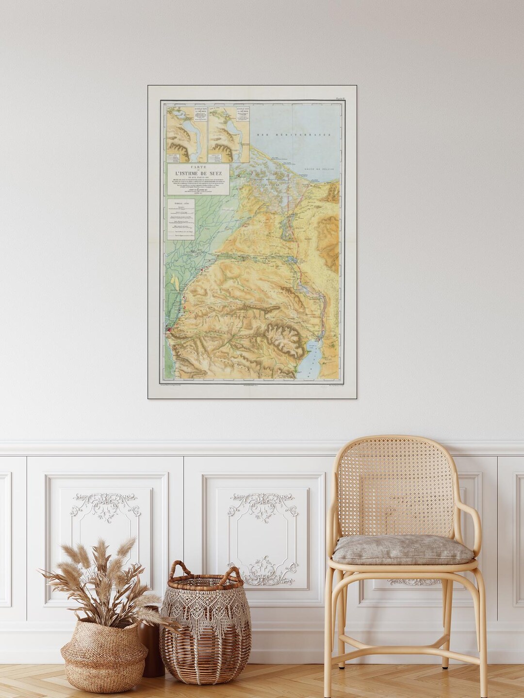 1872 Map of Suez Canal African Nautical Geography World History ...