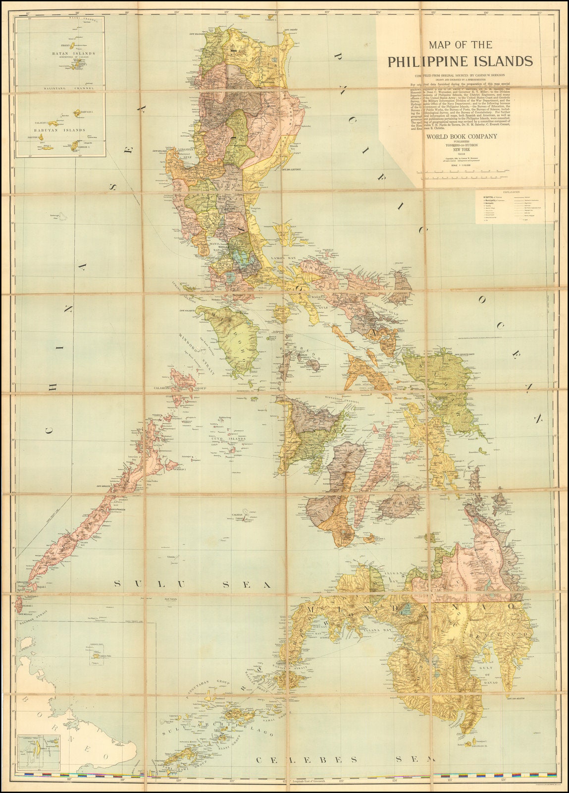 1908 Wall Map of the Philippine Islands Philippines Manilla - Etsy Ireland