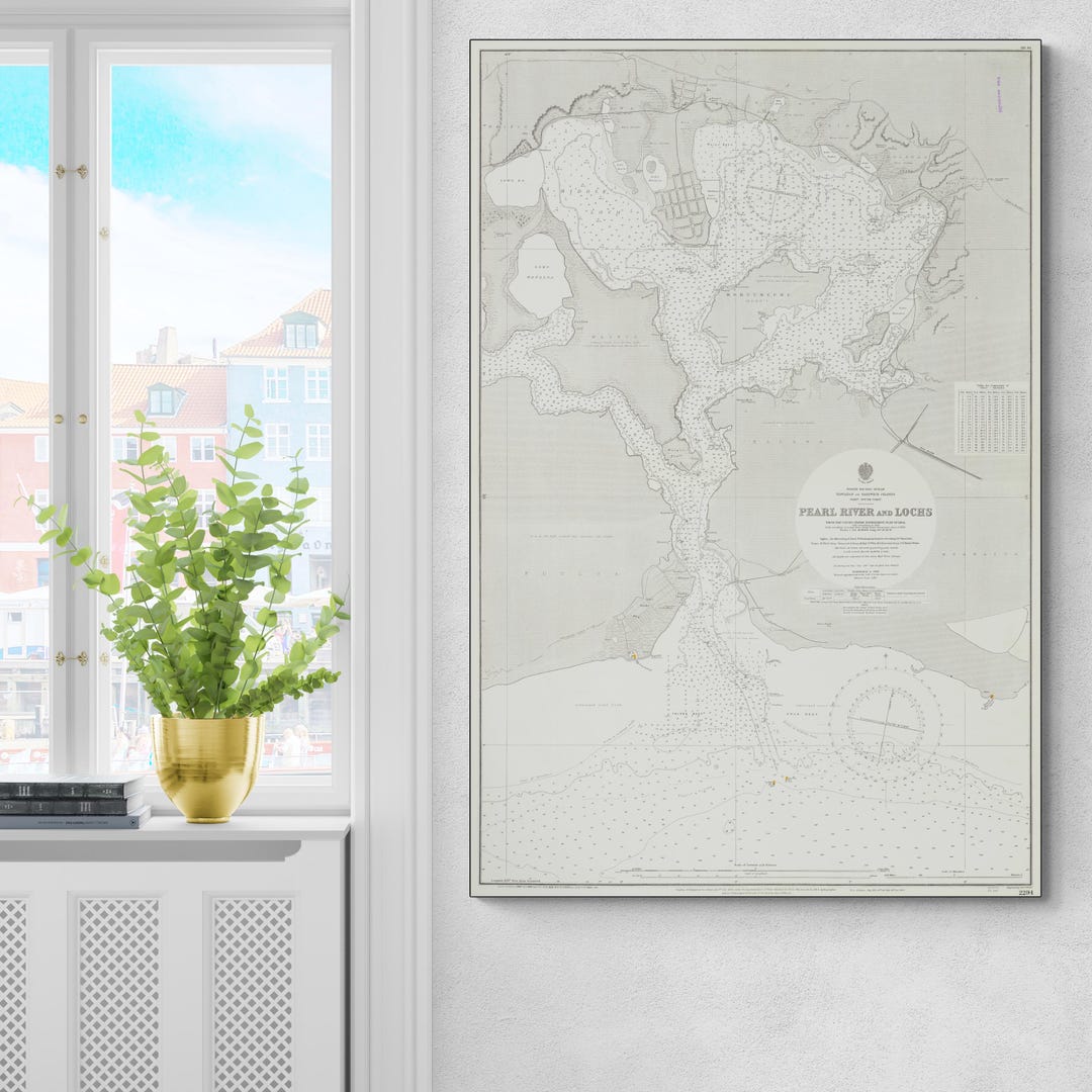 1920 British Admiralty Map of Pearl Harbor – Historic Naval Chart ...