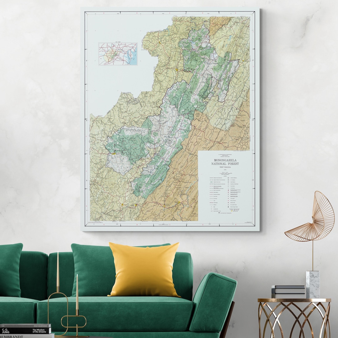 1970 Map of Monongahela National Forest, West Virginia – Topographic ...