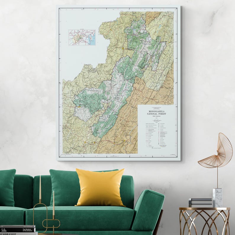 1970 Map of Monongahela National Forest, West Virginia – Topographic ...