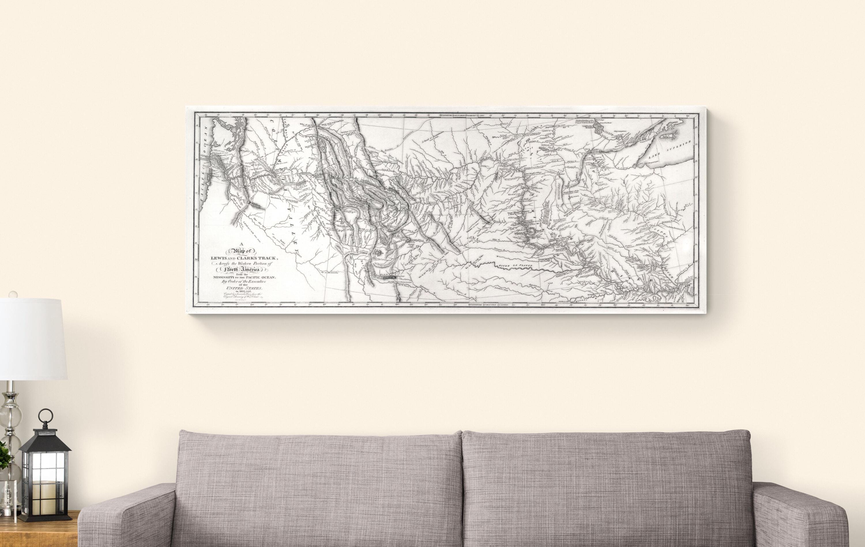 1804 Lewis and Clark Expedition Map – Historic U.S. Exploration Chart ...