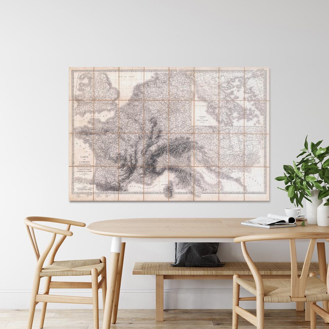 1811 Map of French Republic or First French Empire Napoleon Bonaparte's ...