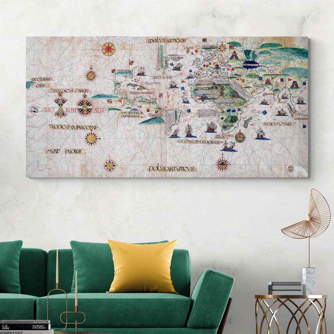 1519 Portolan Map by Jorge Reinel – Historic Age of Discovery ...