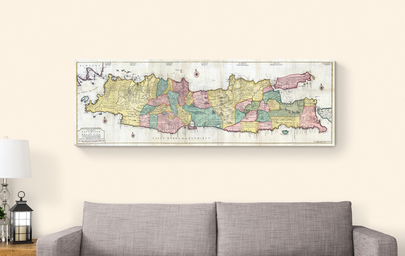 1728 Dutch Map of Java – Early Colonial East Indies Cartography Showing ...