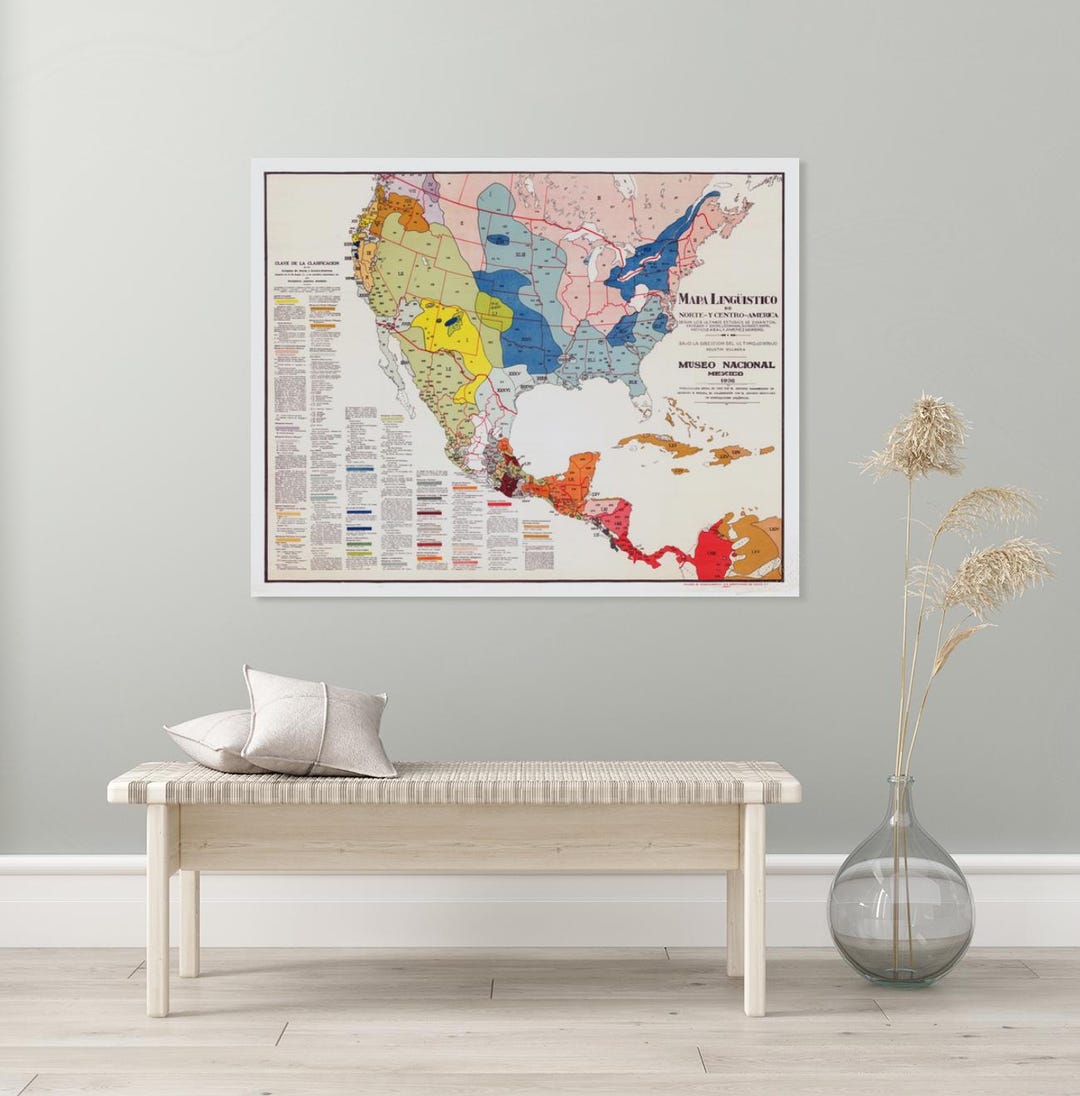 Indigenous Language Map of North and Central America Linguistic ...