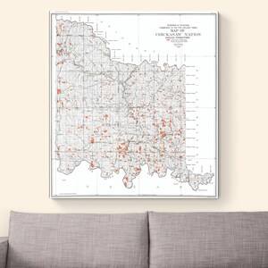 1900 Map of Chickasaw Nation, Indian Territory – Native American Land ...
