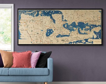 Medieval Islamic Map Poster World - Etsy