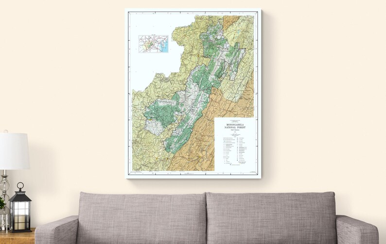 1970 Map of Monongahela National Forest, West Virginia – Topographic ...