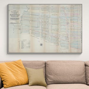 1879 Map of the Midtown West Neighborhood in Manhattan New York City ...