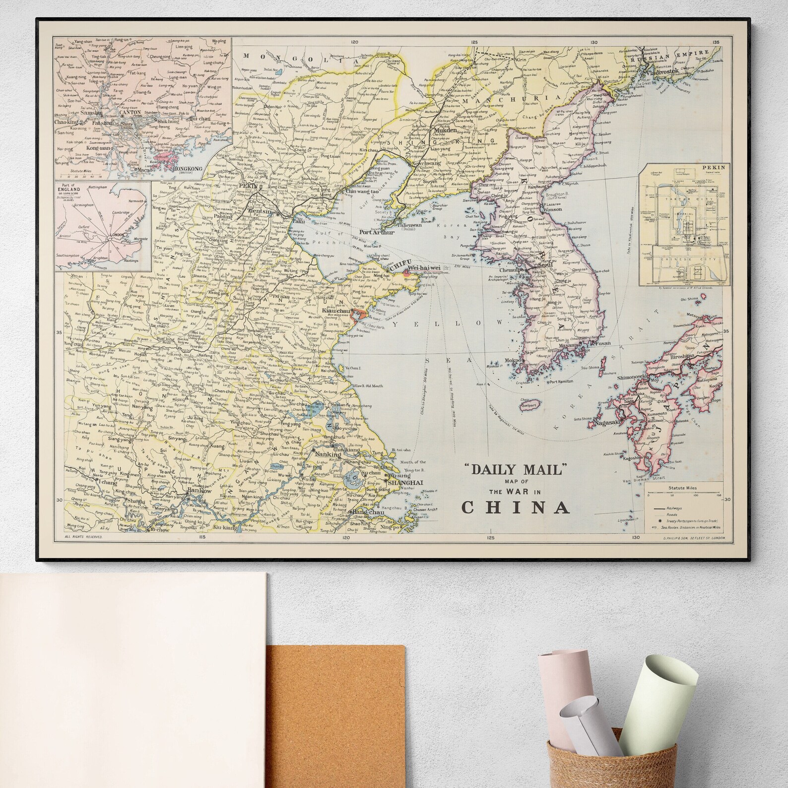 1900 Map of China Issued During the Boxer Rebellion Historical Chinese ...