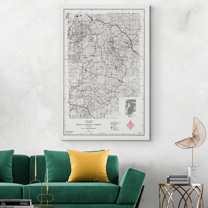 1931 Map of Manti-la Sal National Forest Utah – Historic U.S. Forest ...