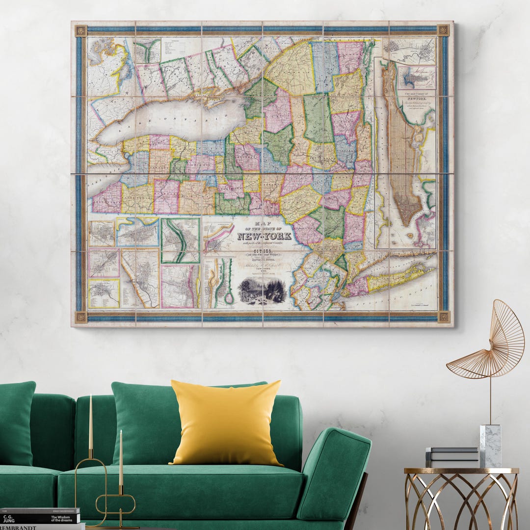 1834 First Official Map of New York State – Historic Cartography ...