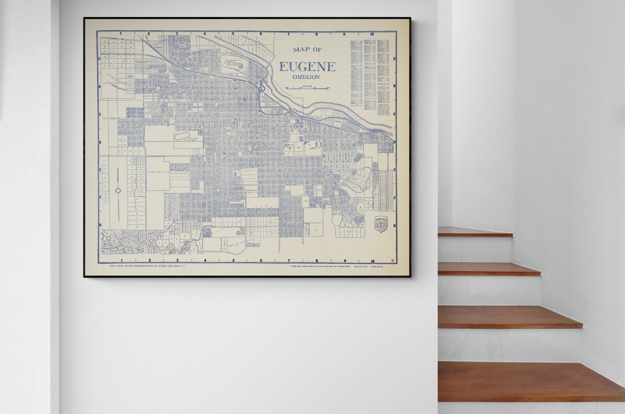 1920 City Map of Eugene Oregon United States Antique US Cartography ...
