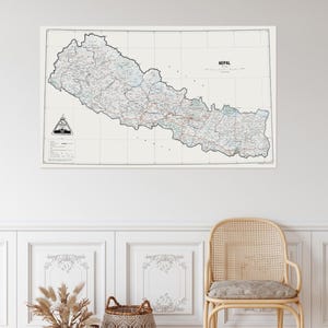 1984 Map of Nepal South Asian Geography Nepali History Cartography ...
