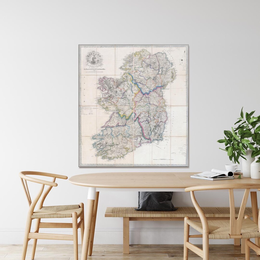 1832 Map of Ireland European Geography Irish History Cartography Decor ...